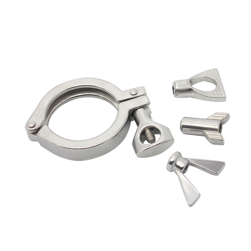 Adjustable Pipe Clamp With Wing Nut Sanitary SS304 High Pressure Pipe ...